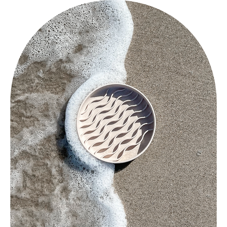 The Wave Bowl - Slow Feeder & Lick Bowl in Sand – The Cahli Collective